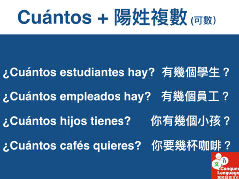 【西班牙文文法】疑問詞cuánto、cuánta、cuántos、cuántas怎麼分？ - Conquer Language 雲飛語言文化